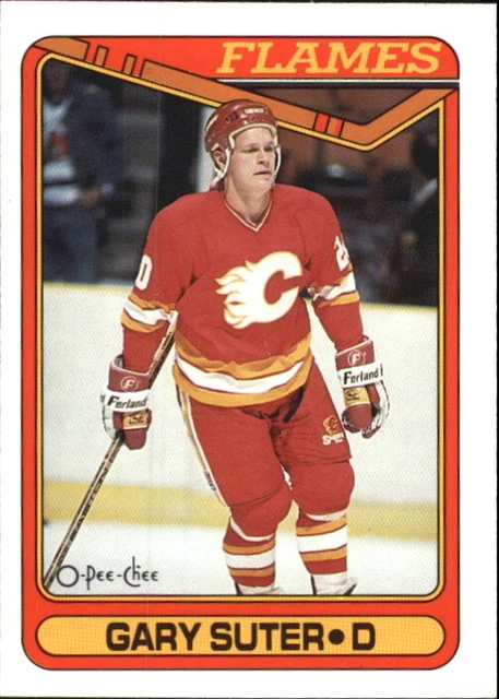 1990-91 O-PEE-CHEE CALGARY Flames carte de hockey #205 Gary Suter EUR 1 ...