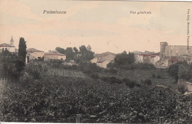 CARTE POSTALE ANCIENNE HERAULT PUIMISSON vue générale écrite EUR 2,76 ...
