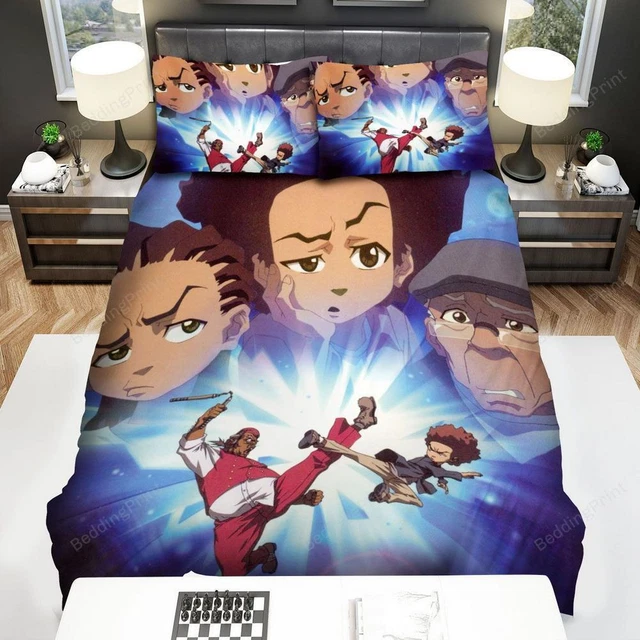 THE BOONDOCKS CARTOON Characters Quilt Duvet Cover Set Doona Cover Bed ...