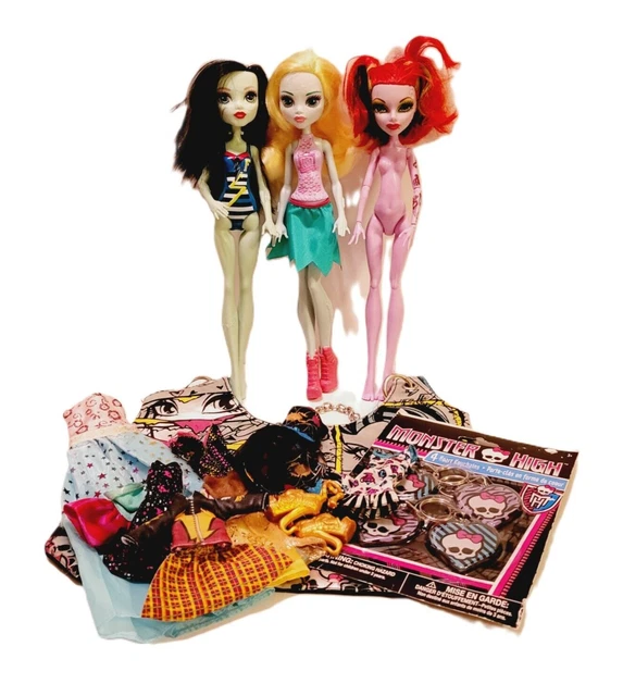 MONSTER HIGH LOT Frankie Lagoona Operetta Dolls Clothing and Keychains ...