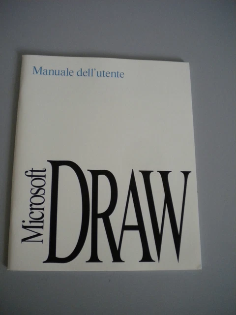 MICROSOFT DRAW 1.0 Manuale Utilisateur 1992 Parfait EUR 10,70 - PicClick FR