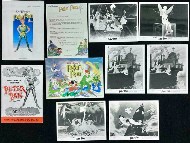 PETER PAN ORIGINAL Re-release Press Kit + Stills Walt Disney £60.00 ...