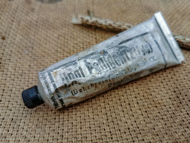 WW2 ORIGINAL GERMAN MEDICAL UNGUENTUM PELLIDOLI OINTMENT TUBE RELIC ...