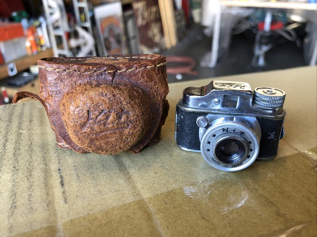 VINTAGE MINI SPY CAMERA MINIATURE HIT Made In JAPAN w Leather Case EUR ...