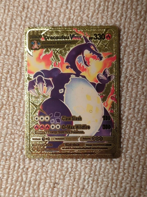 CHARIZARD VMAX ULTRA Rare French Dracaufeu - Gold Foil Pokémon Card £1. ...