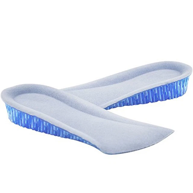 PAIR OF SILICONE Invisible Height Increase Elevator Insole Breathable ...