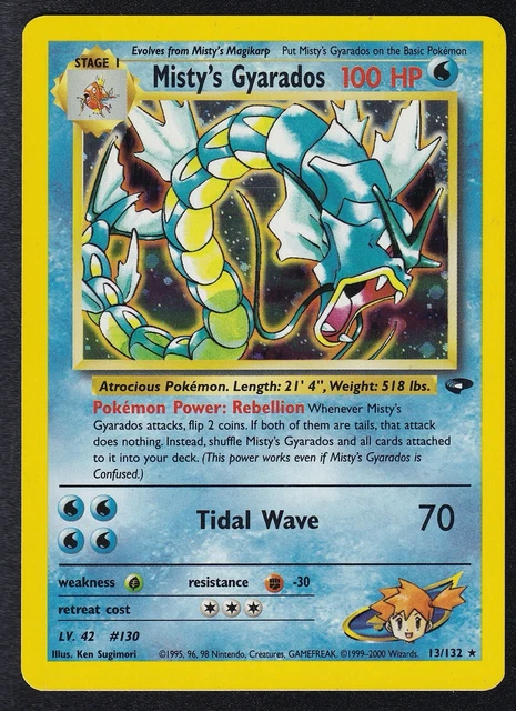 POKÉMON TCG MISTY'S Gyarados 13/132 Gym Challenge Holo Rare £94.99 ...