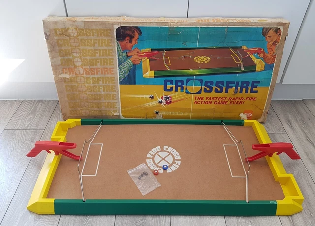 VINTAGE CROSSFIRE GAME Ideal 1971 Crossfire The Rapid Fire Action Game ...