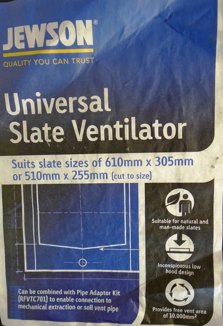 JEWSON UNIVERSAL HOODED Slate Roof Ventilator £9.99 - PicClick UK