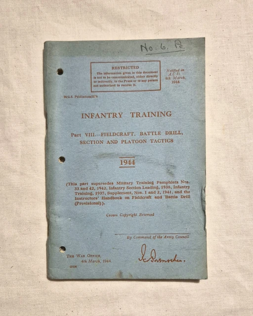 WW2 BRITISH ARMY Infantry Training Fieldcraft Batttle Drill Tactics ...