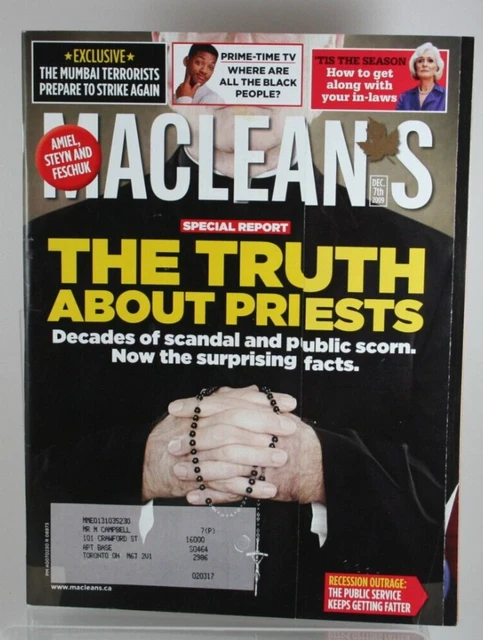 TRUTH ABOUT CATHOLIC Priests Cover Recession Mumba Maclean's Magazine ...