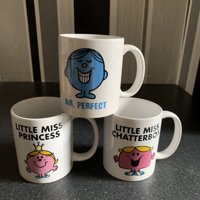 MR MEN MUGS x 3 -SANRIO /LITTLE MISS - Mr Perfect , Princess ...
