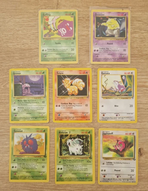 LOT CARTES POKEMON set de base Jungle Bon État Version Anglaise EUR 5 ...