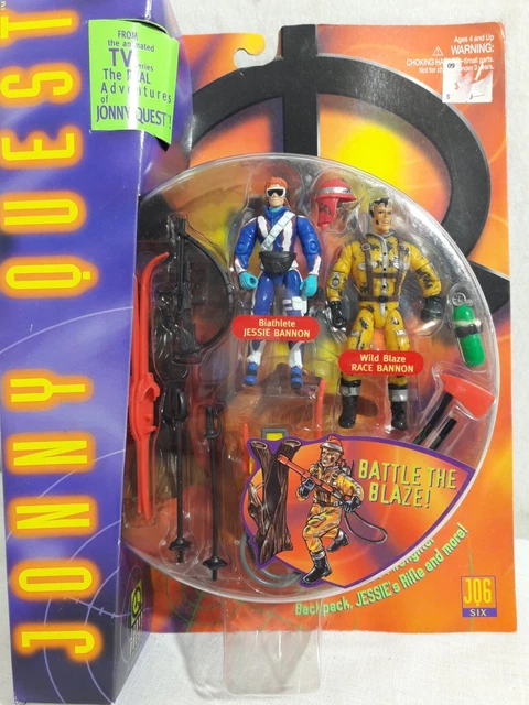 1997 GALOOB JONNY Quest JQ6 Battle The Blaze + Mail Away Premium Jonny ...