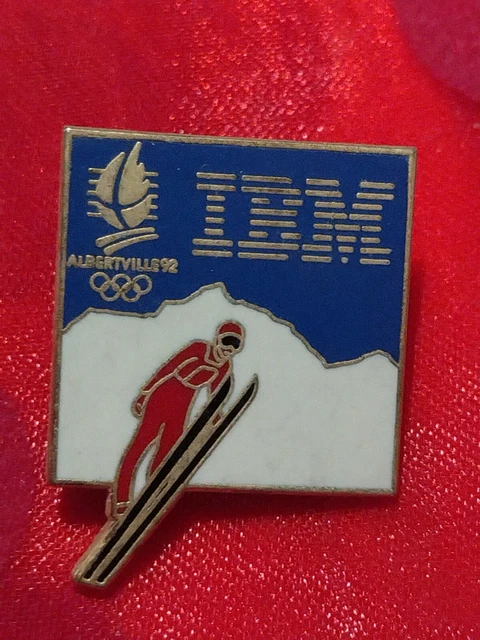 VINTAGE PIN'S PINS Badge Collection IBM LOGO ALBERTVILLE 92 Sport Games ...