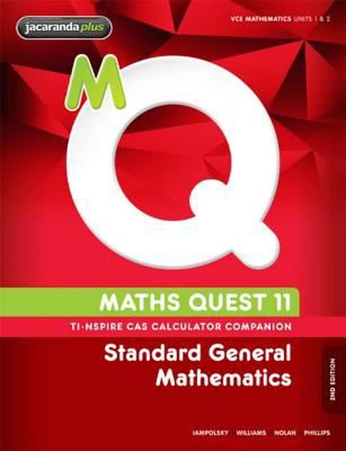 MATHS QUEST 11 Standard General Mathematics 2E TI-Nspire Calculator Companion by £11.78 ...
