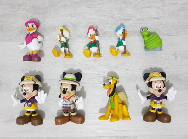 MICKEY MOUSE FIGURE scouts HUEY hiking DEWEY pluto LOUIE daisy duck ...