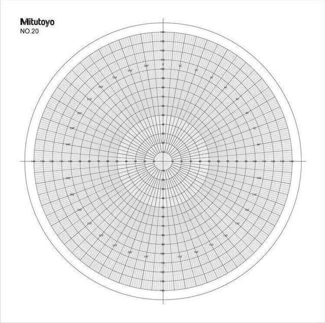 OPTICAL COMPARATOR CHART For Profile Projector Overlay Chart Mitutoyo ...