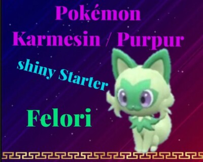 POKEMON CARMESIN PURPLE 🙂shiny Starter Felori 🙂 £2.39 - PicClick UK
