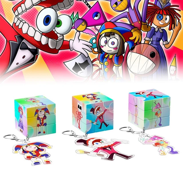 THE AMAZING DIGITAL Circus Acrylic 3x3 Cube Keychain Pendant Christmas ...