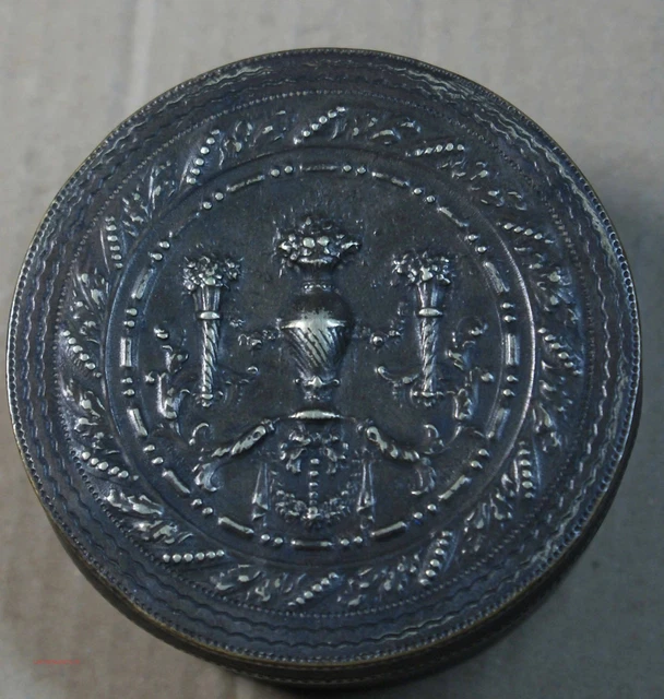 (FR1) VINTAGE BOÎTE pilules métal argenté, signée Frainier P1362/10 EUR ...