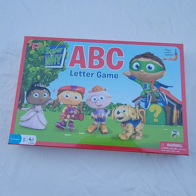 PBS SUPER WHY ABC Letter Reading Board Game Kids Play & Learn NEW ...