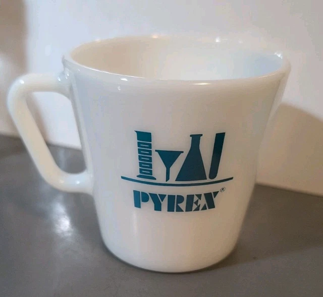 PYREX CORNING MILK Glass Lab Ware Labware Advertising Coffee Cup Mug ...