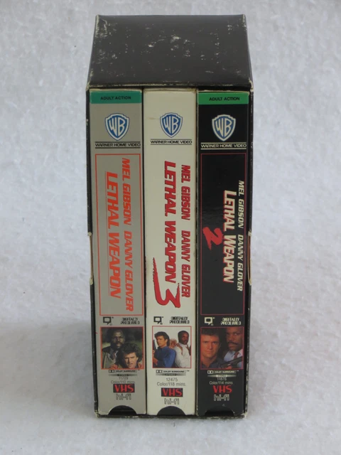 LETHAL WEAPON Starring Mel Gibson/Danny Glover 3 VHS Boxed Set Warner ...