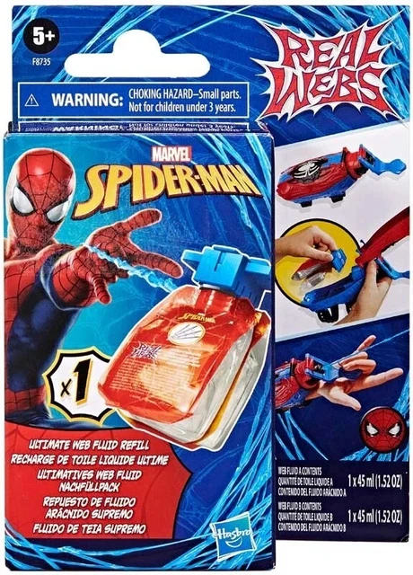 MARVEL SPIDER MAN Real Webs Ultimate Web Fluid Refill Pack [Ages 5 ...