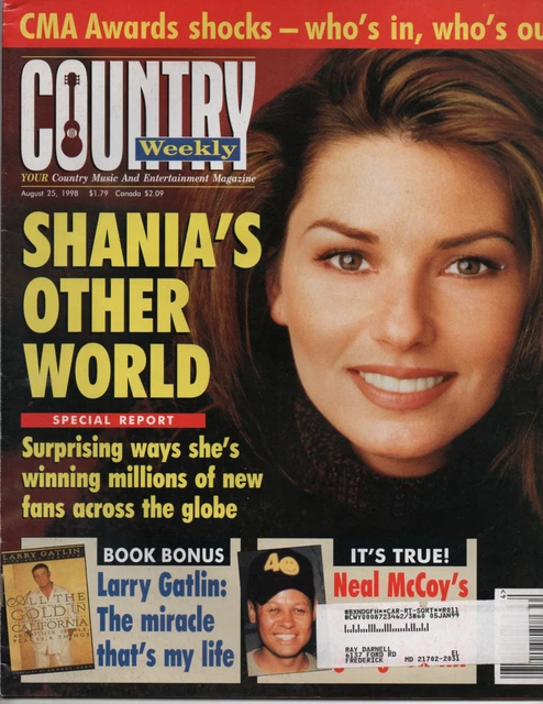 COUNTRY WEEKLY MAGAZINE August 25 1998 Shania Twain Neal McCoy Terri ...