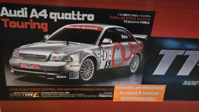 TAMIYA 47414 DTM btcc audi a4 quattro touring car 1:10 TT-01E body set ...