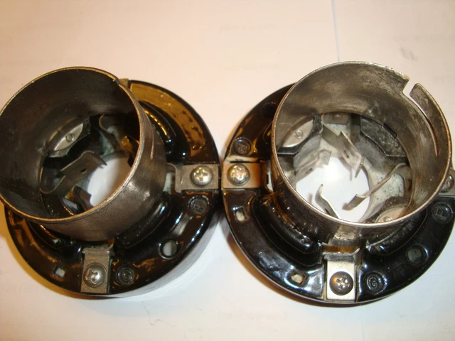 ONE MATCHED PAIR Vintage Tube Sockets, 4-Pin Tubes, For 845, 211/VT-4C ...