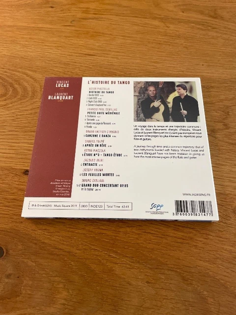 L'HISTOIRE DU TANGO CD Vincent Lucas Laurent Blanquart Flûte Guitare ...