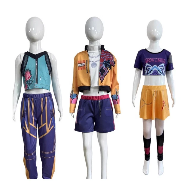KIDS GIRLS KPOP Demon Hunters Cosplay Rumi Mira Zoey Costume Fancy ...