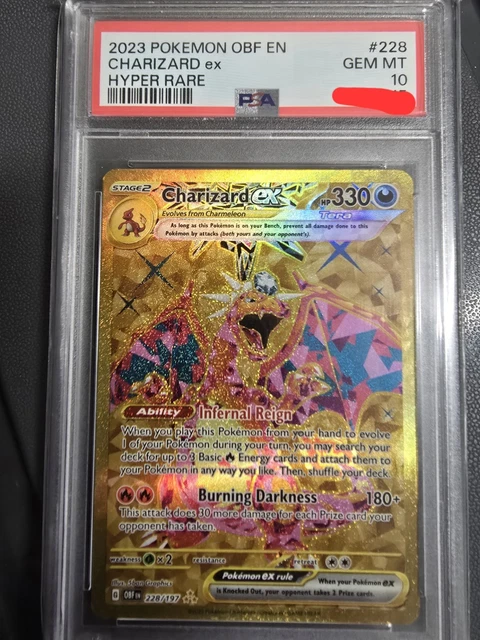 2023 POKEMON OBSIDIAN Flames - Charizard ex Hyper Rare #228 PSA 10 GEM ...