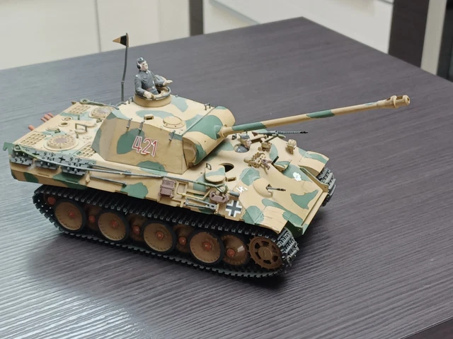 ANCIENNE MAQUETTE CHAR Tank Panzer Panther WW2 TAMIYA 1/35 Model CO ...