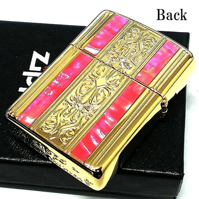 ZIPPO LIGHTER ARMOR Zippo Arabesque Double Sided Shell Pink Beautiful ...