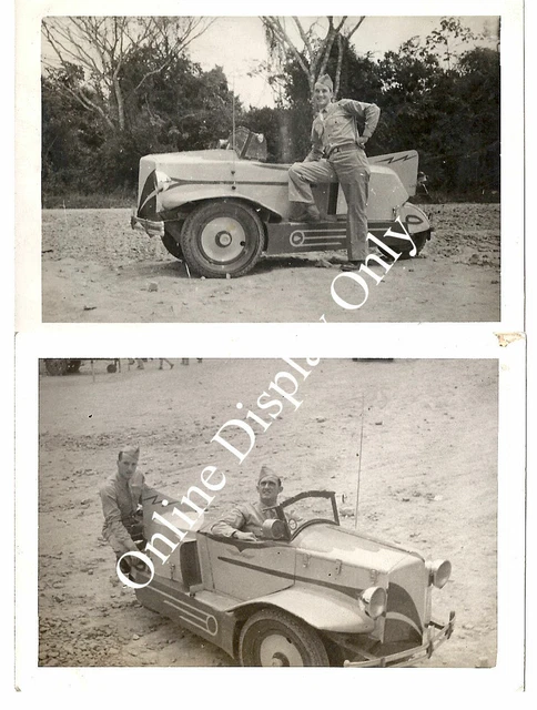 WWII SNAPSHOT PHOTOS Army Soliders & Cushman 3 Wheel Vehicle, 1942 ...