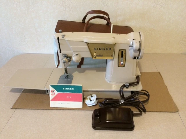 VINTAGE 1966 SINGER 317 Sewing Machine Heavy Duty Zig Zag Straight ...