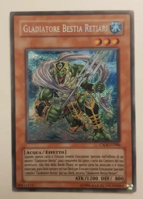 GLADIATORE BESTIA RETIARI CSOC-IT086 RARA SEGRETA Carta Yu-Gi-Oh! EUR ...