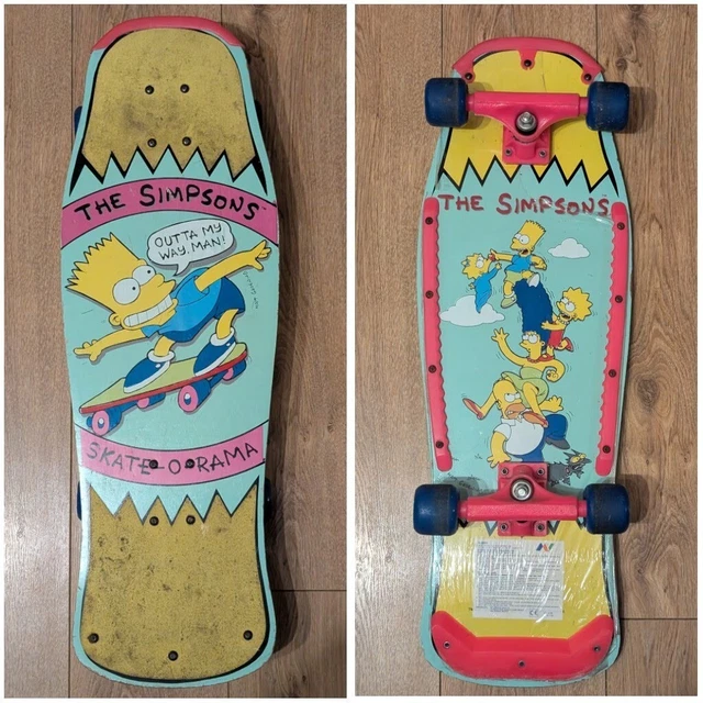 THE SIMPSONS SKATE-O-RAMA 20th Century Fox 1990s Skateboard Bart 90's ...