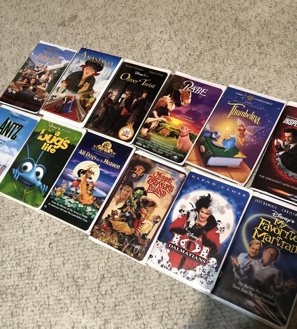 LOT DE 12 films d'animation VHS Disney WB Dreamworks clapetshell Antz ...