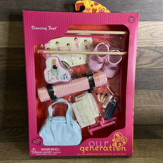 OUR GENERATION BALLET Accessory Set for 18" Dolls Dancing Feet New ...