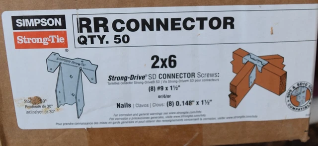 SIMPSON STRONG TIE ridge rafter connector 20 total $29.99 - PicClick