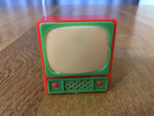VINTAGE PLASTIC TV Television Toy Viewer Christmas Scene #501 Hong Kong ...