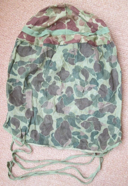 WW2 USMC CAMO Face Veil And Helmet Cover For The M1 Helmet £45.00 ...