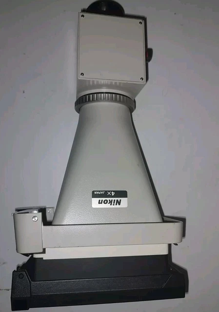 NIKON PFX 4X Microscope Shutter Format Adapter w/ Built-In Polaroid ...