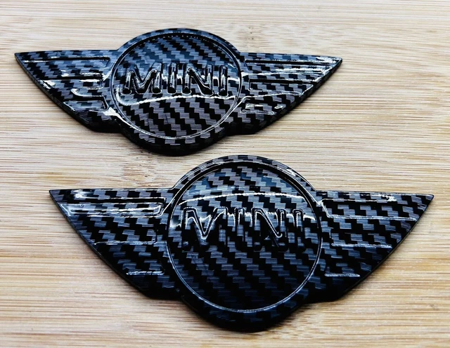NEW 🇬🇧MINI🇬🇧R50 R55 R56 CARBON FIBRE BONNET AND BOOT BADGES $60.45 ...