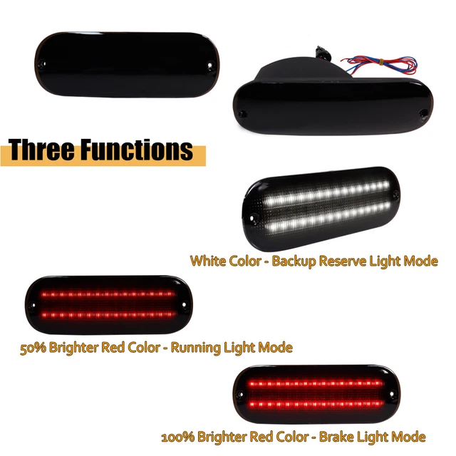 REAR BACKUP REVERSE Tail Brake Light Smoked Lens For 2001-05 Chrysler ...
