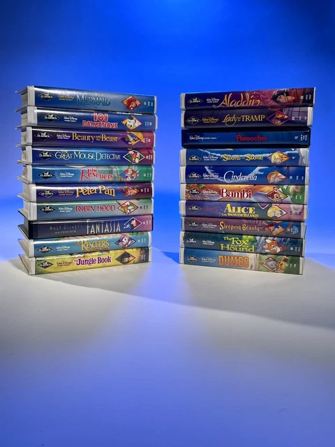 Disney Black Diamond Classics Vhs Tape Lot Original 20 Complete Set 2353